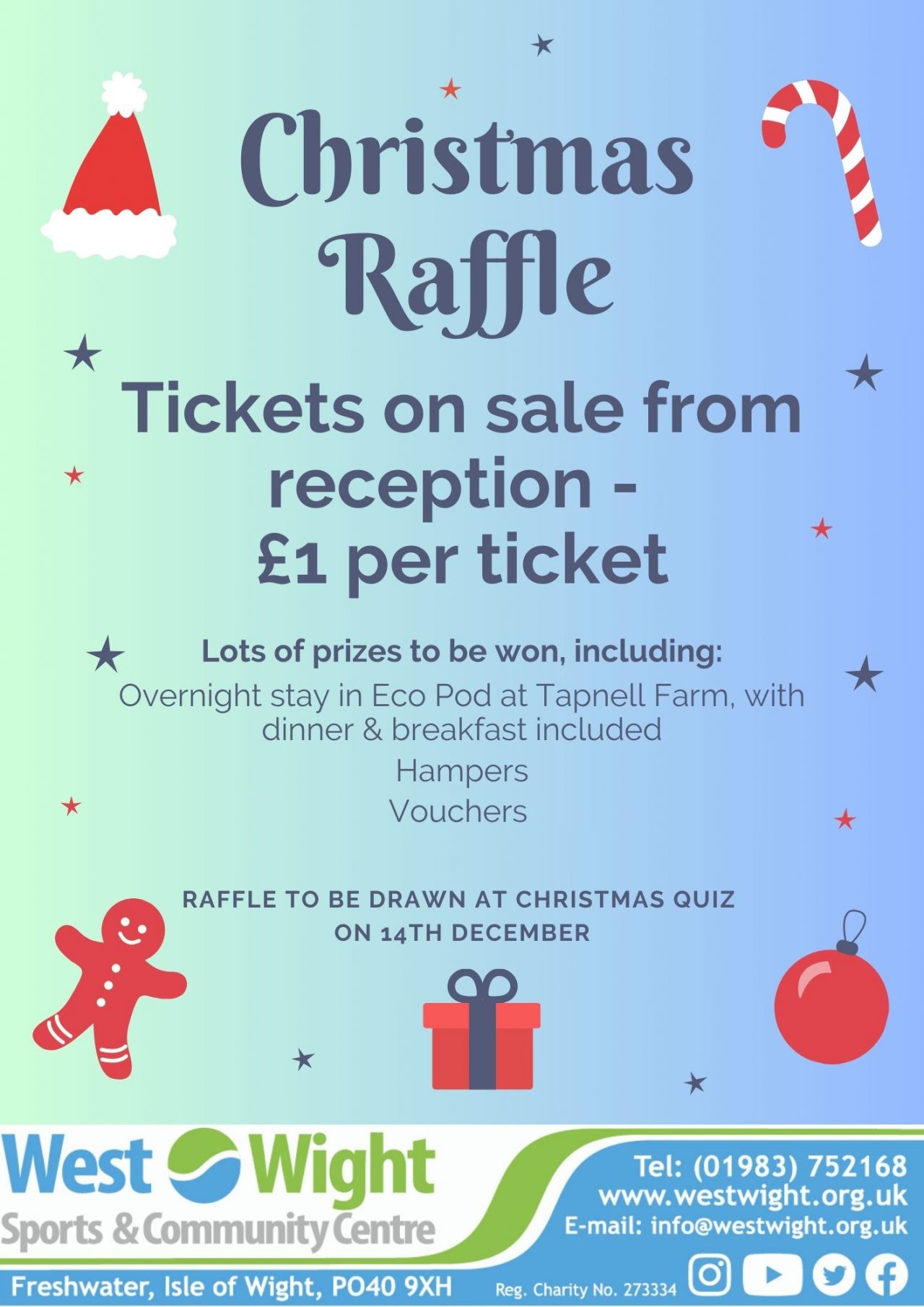 Christmas Raffle Tickets - West Wight Sports and Community Centre