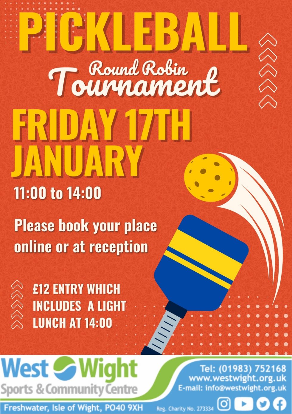 Pickleball Round Robin Tournament - West Wight Sports and Community Centre