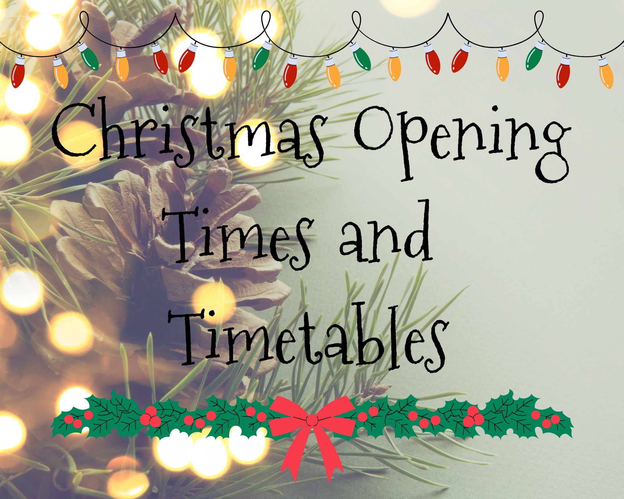 Christmas Opening Times 2024 - West Wight Sports and Community Centre